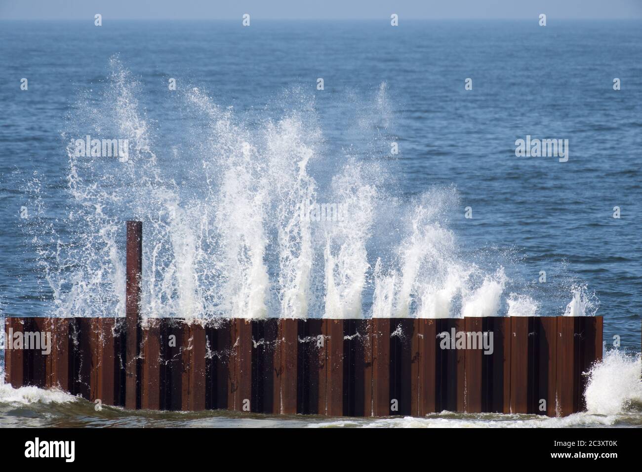 Construction site on the Vistula Spit canal which connect port of ...