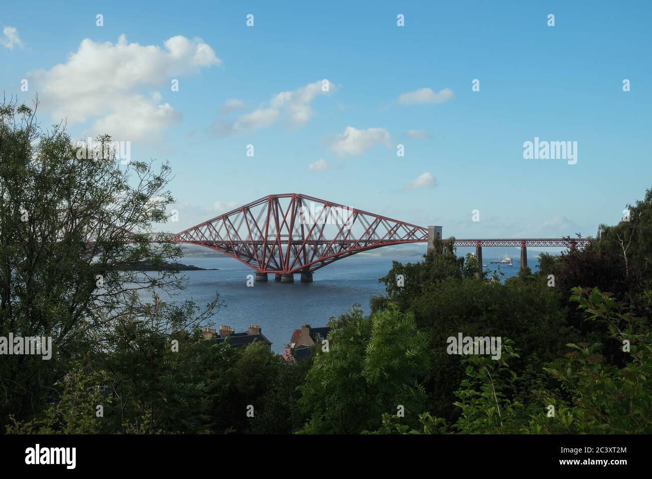 View of Forth Bridge, the worlds longest cantilever bridge, Scotland ...