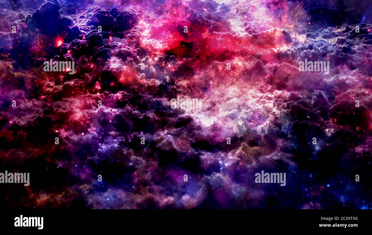 Animation pink blue particle clouds hi-res stock photography and images ...