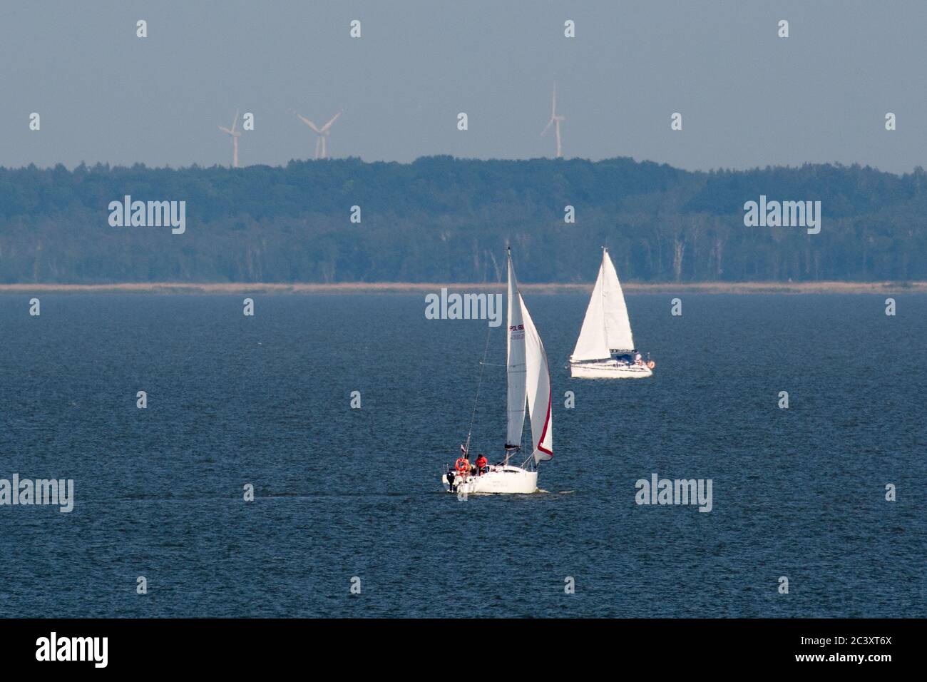 Vistula Lagoon and Vistula Spit in Piaski, Poland. June 12th 2020 ...