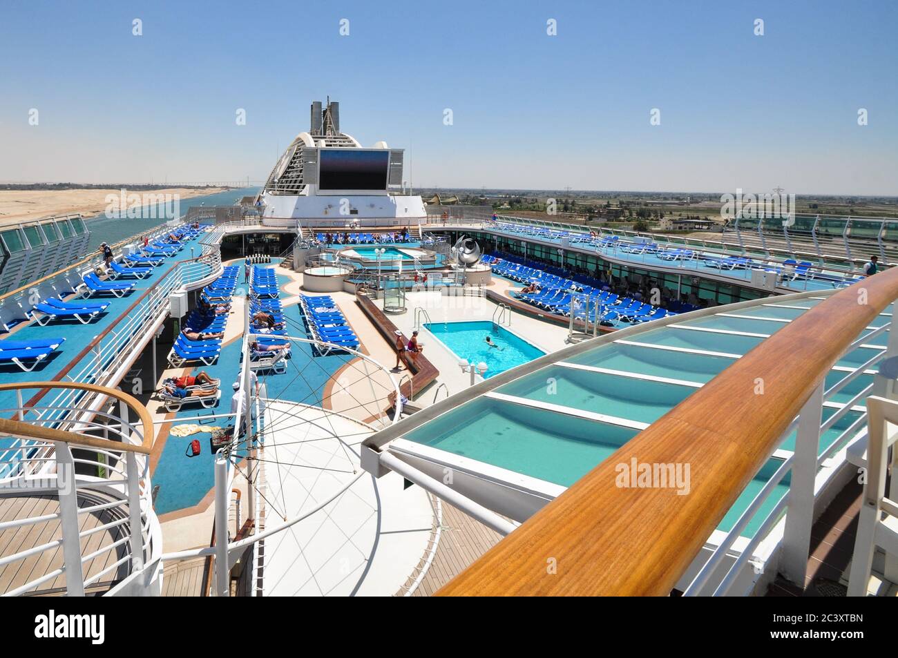 Sea Princess sailing through the Suez Canal Stock Photo - Alamy