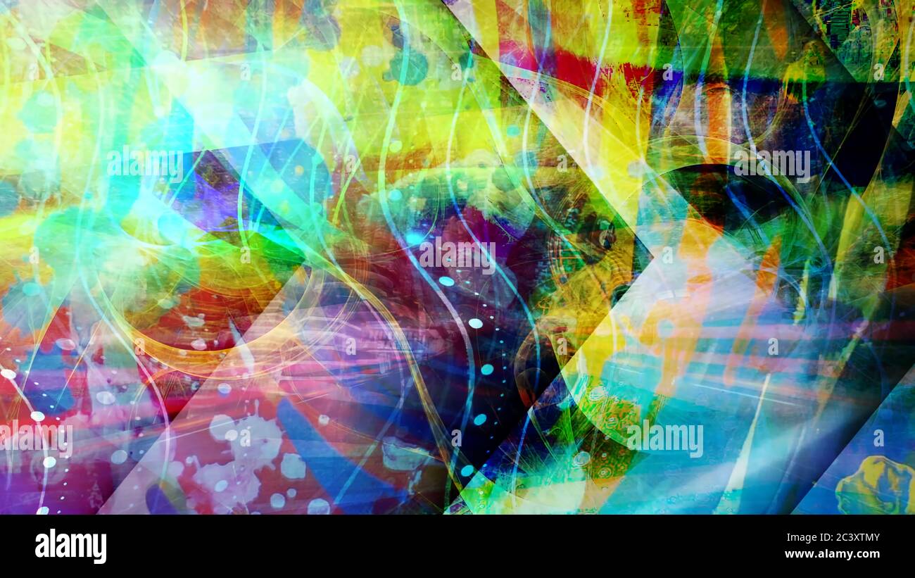 Wavy Colorful Abstract Art Painting - Abstract Background Texture Stock ...