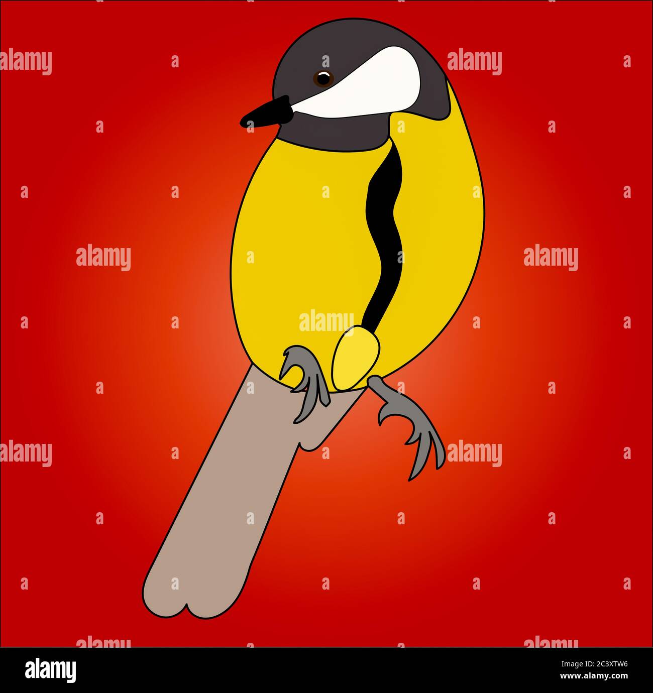 A graphic illustration of a blue tit for use as a log or web ...