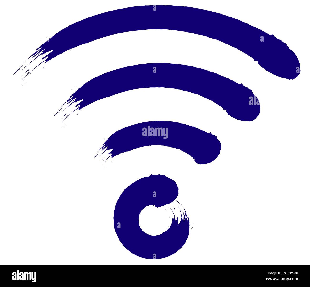 A stylised Wi-Fi Logo Painted blue for print or use online Stock Photo ...