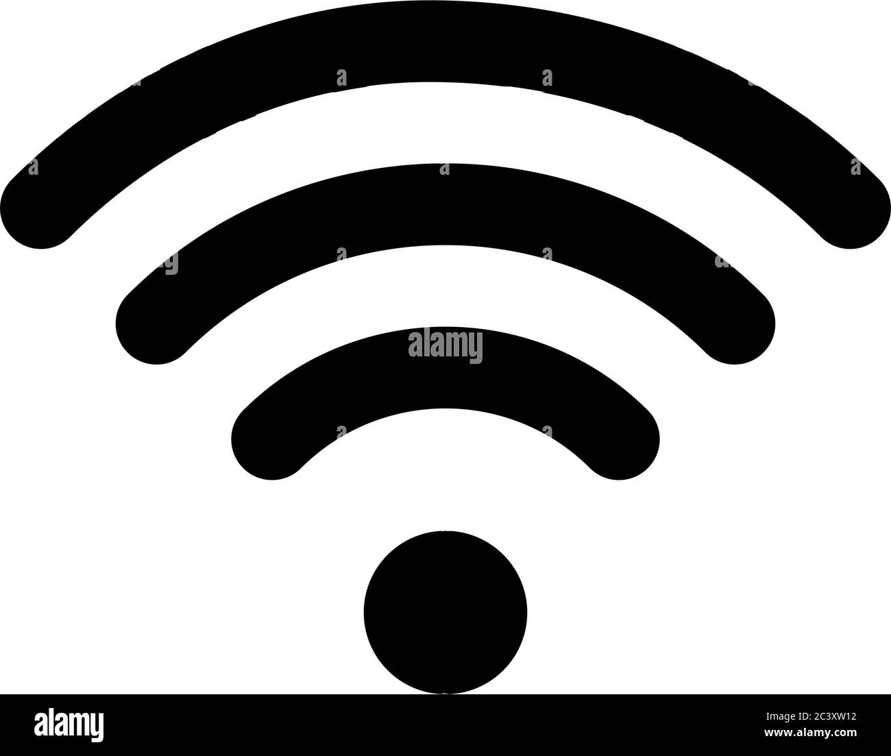 A basic Wi-Fi Logo in black for print or use online Stock Photo - Alamy
