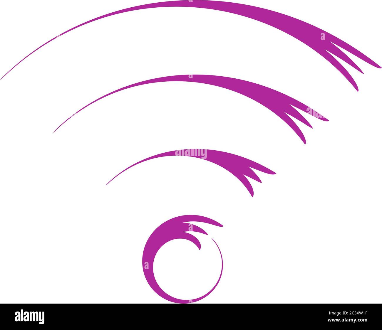 A stylised Wi-Fi Logo in purple for print or use online Stock Photo - Alamy