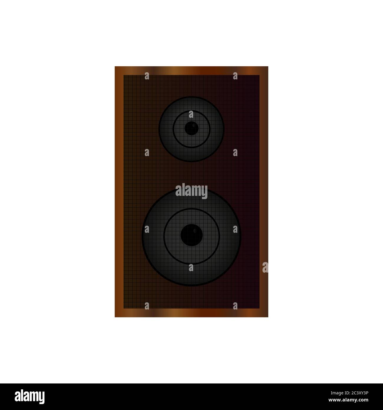 Dark wooden loudspeakers - vector illustration Stock Vector Image & Art ...
