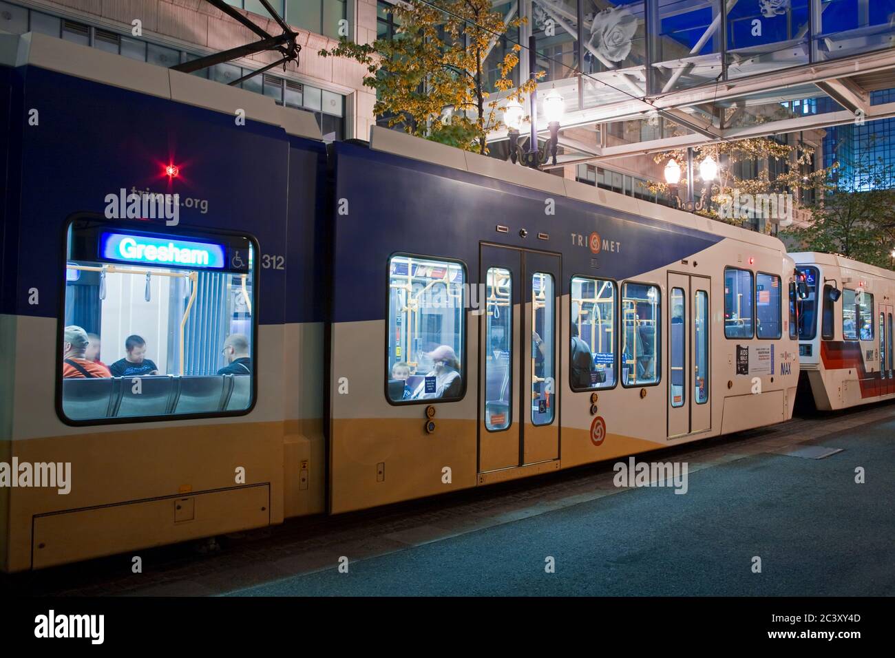 Max light rail in Waterfront District of Portland, Oregon, USA Stock ...