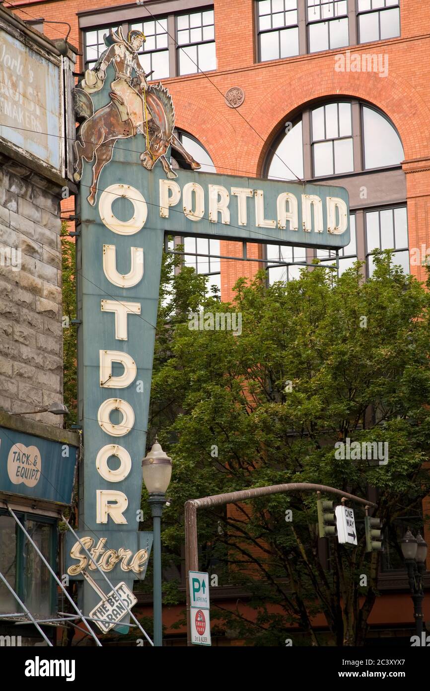 Portland Oregon Sign Old Town High Resolution Stock Photography and ...