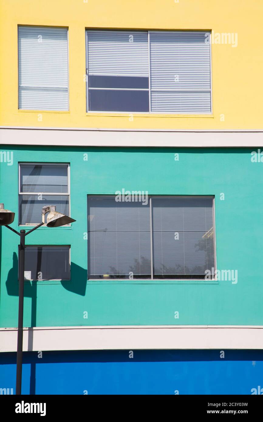 Colorful building on Front Avenue in Portland, Oregon, USA Stock Photo ...