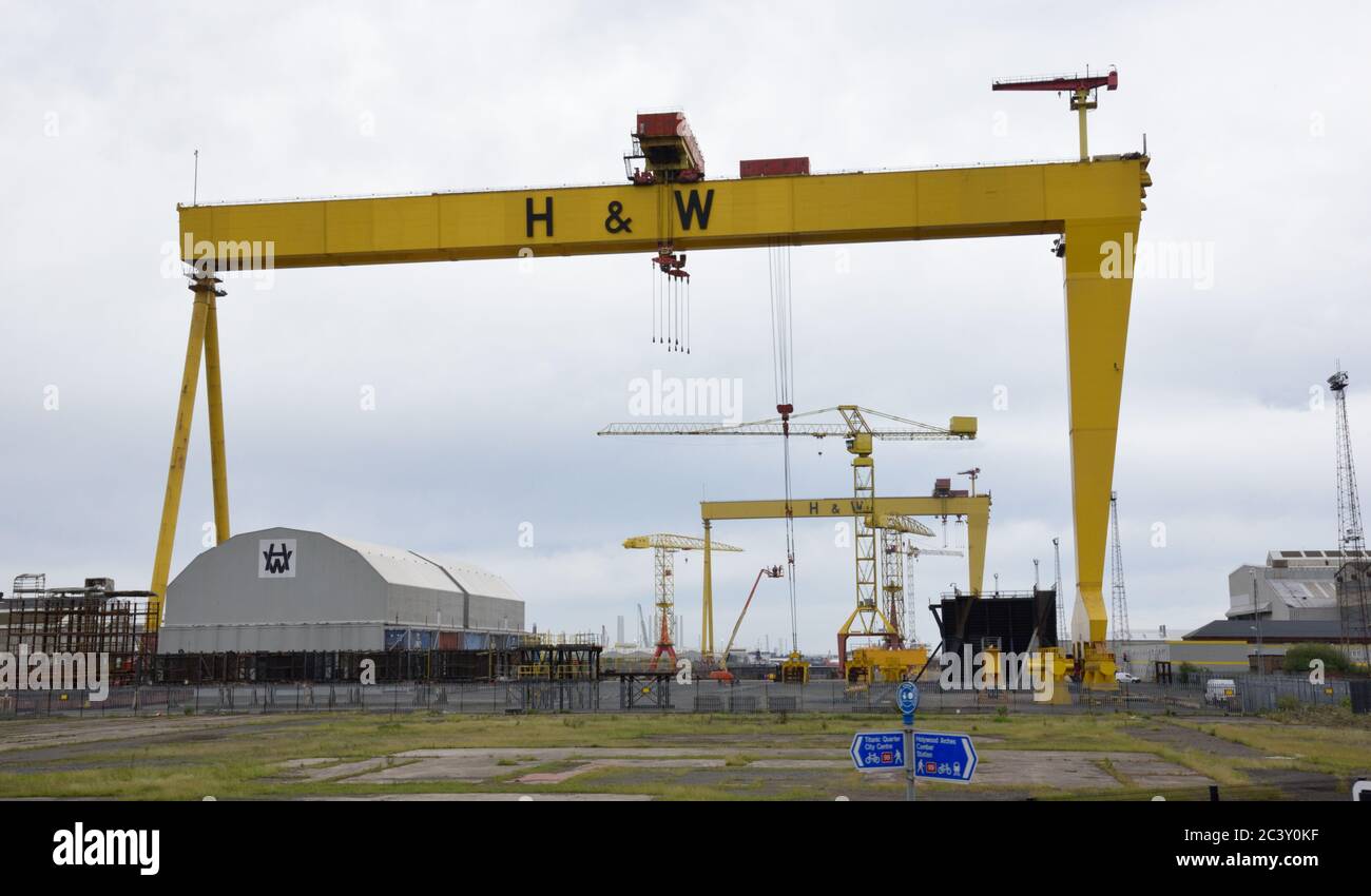 Belfast shipyard cranes hi-res stock photography and images - Alamy