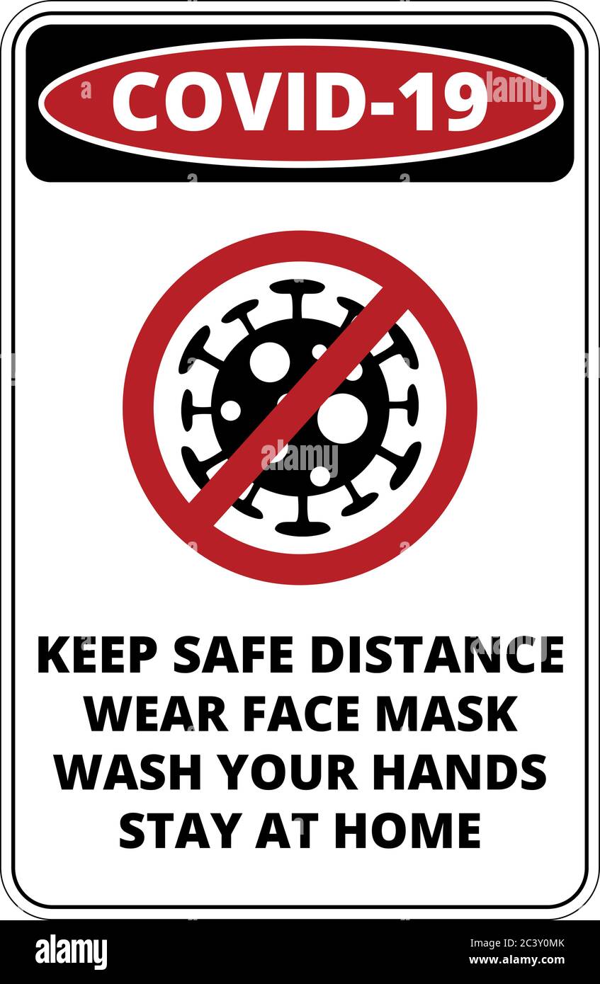 Covid-19 Danger Signs Set Stock Vector Image & Art - Alamy