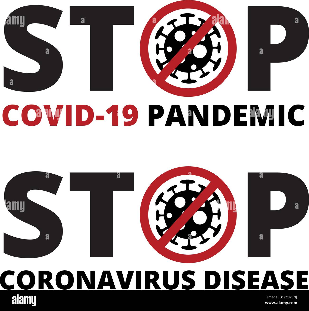 Covid-19 Danger Signs Set Stock Vector Image & Art - Alamy