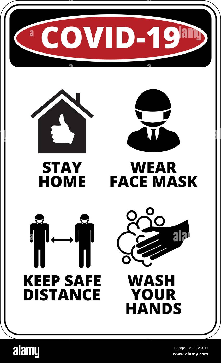 Covid-19 Danger Signs Set Stock Vector Image & Art - Alamy