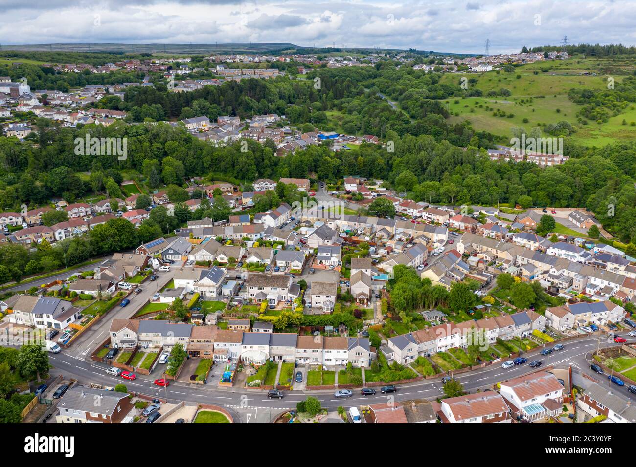 Aerial uk town hi-res stock photography and images - Alamy