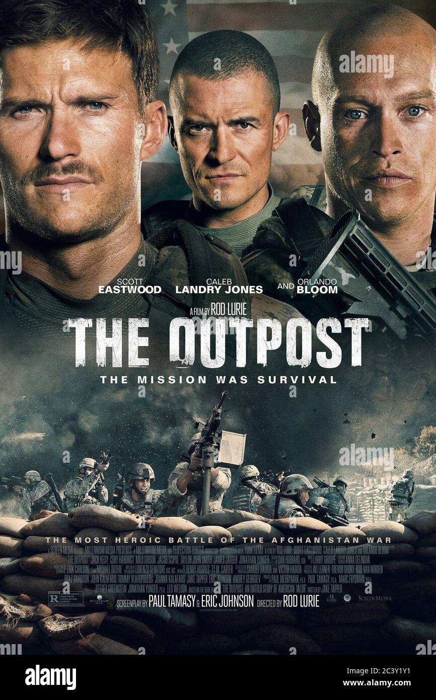 THE OUTPOST, US poster, from left: Scott Eastwood, Orlando Bloom, Caleb ...