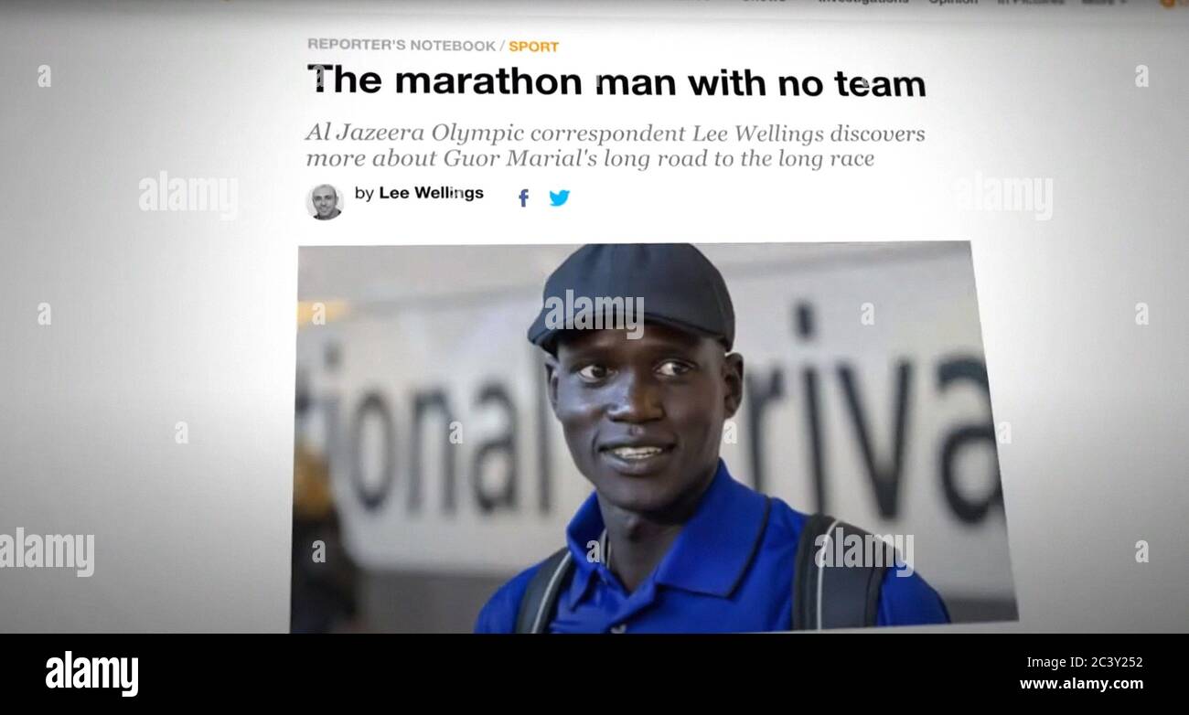 RUNNER, Al Jazeera report on South Sudanese marathoner Guor Marial (aka ...