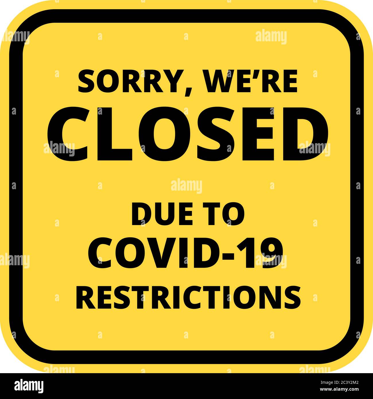 Closed sign covid 19 Stock Vector Images - Alamy