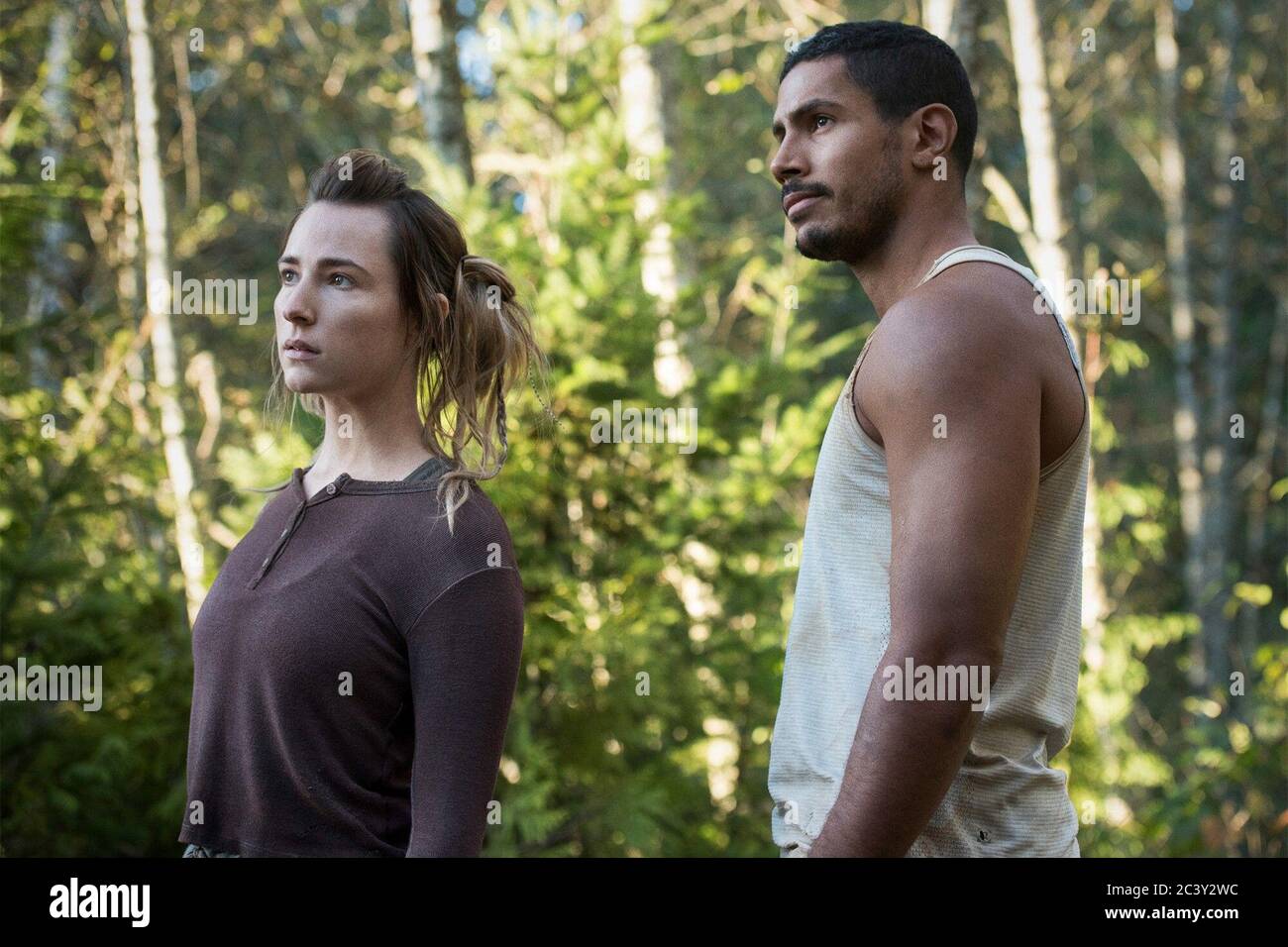 THE 100, from left: Shelby Flannery, Chuku Modu, 'Hesperides', (Season ...