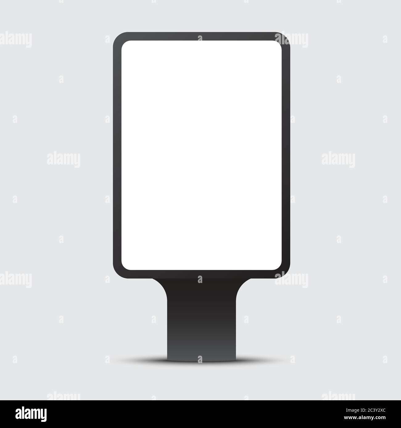 Vertical sign mockup billboard Black and White Stock Photos & Images ...