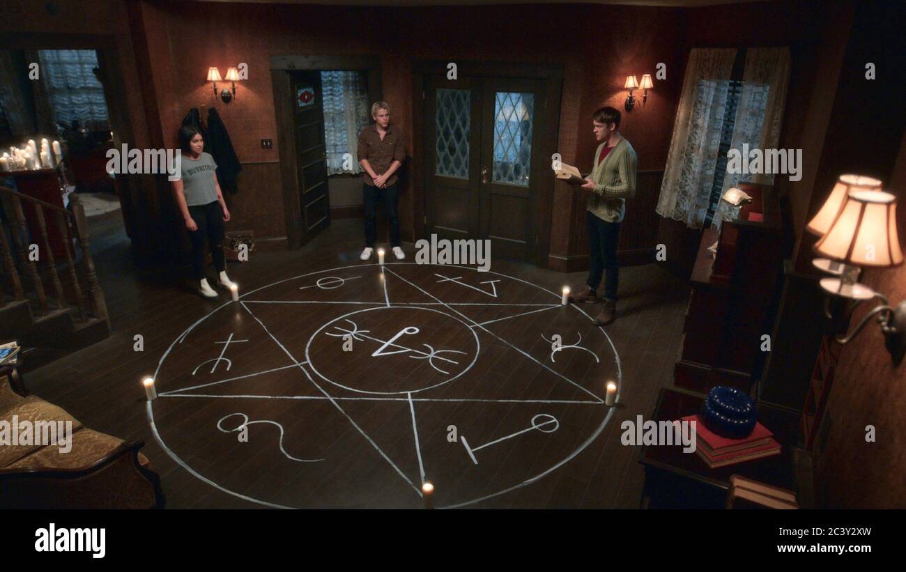 THE ORDER, from left: Devery Jacobs, Jake Manley, Thomas Elms, Fear ...