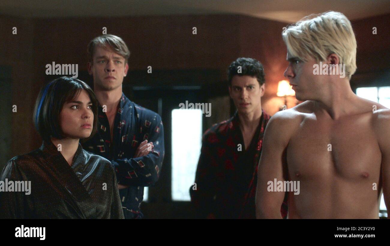 THE ORDER, from left; Devery Jacobs, Thomas Elms, Adam Dimarco, Jake ...