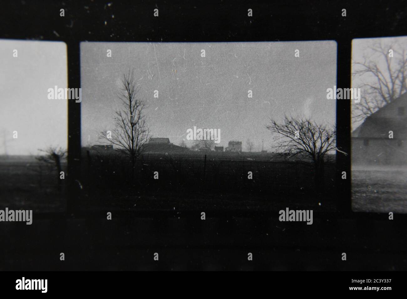 Fine 70s vintage contact print black and white photography of a house ...