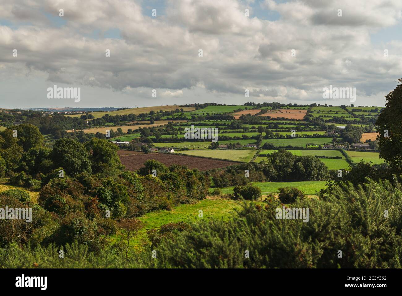 Irish rural landscape at Dowth Stock Photo - Alamy