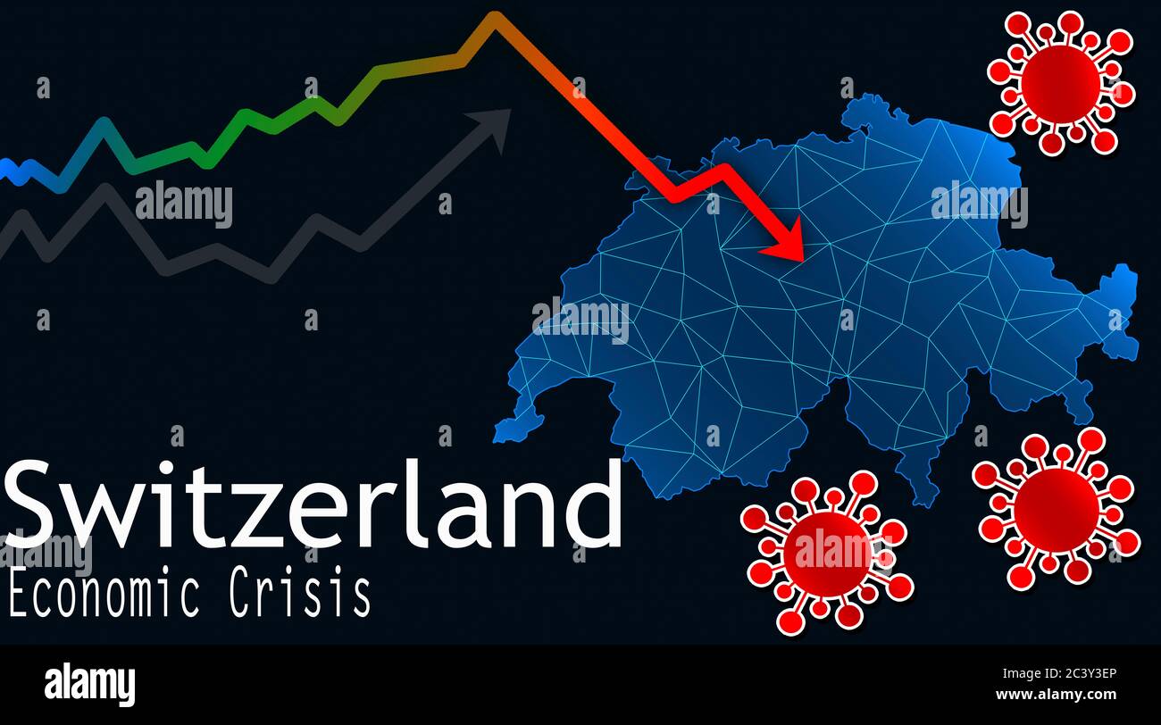 Switzerland economic crisis due to virus. 3d rendering Stock Photo - Alamy