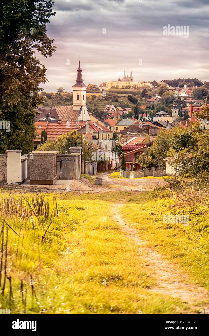 Typical village scenery with a church in northern Slovakia Stock Photo ...