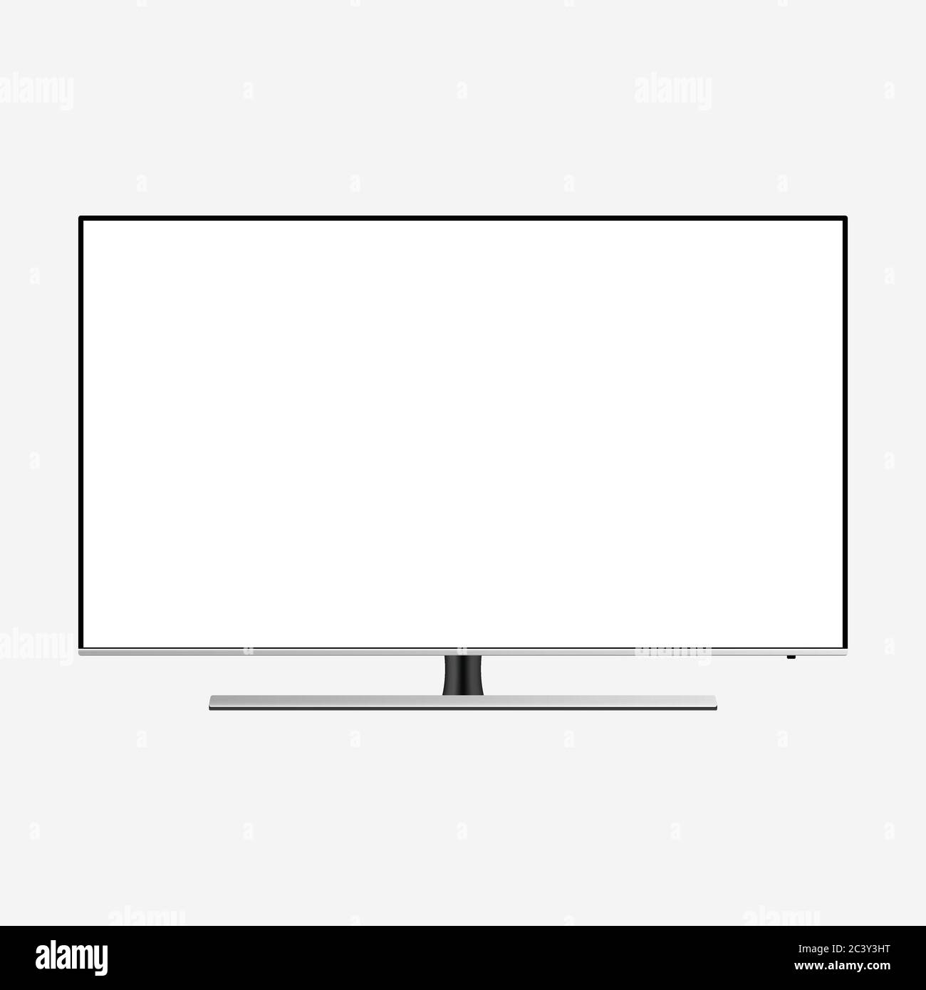 realistic flat TV mockup. vector lcd or led widescreen tv illustration ...