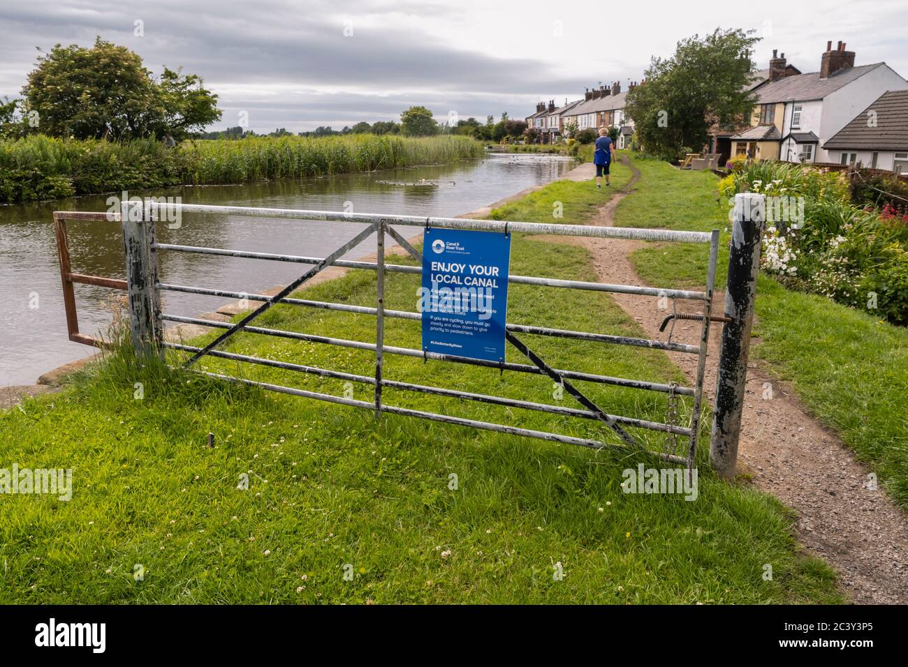 22.06.2020 Burscough, Lancashire, UK Sign saying Burscough Bridge on ...
