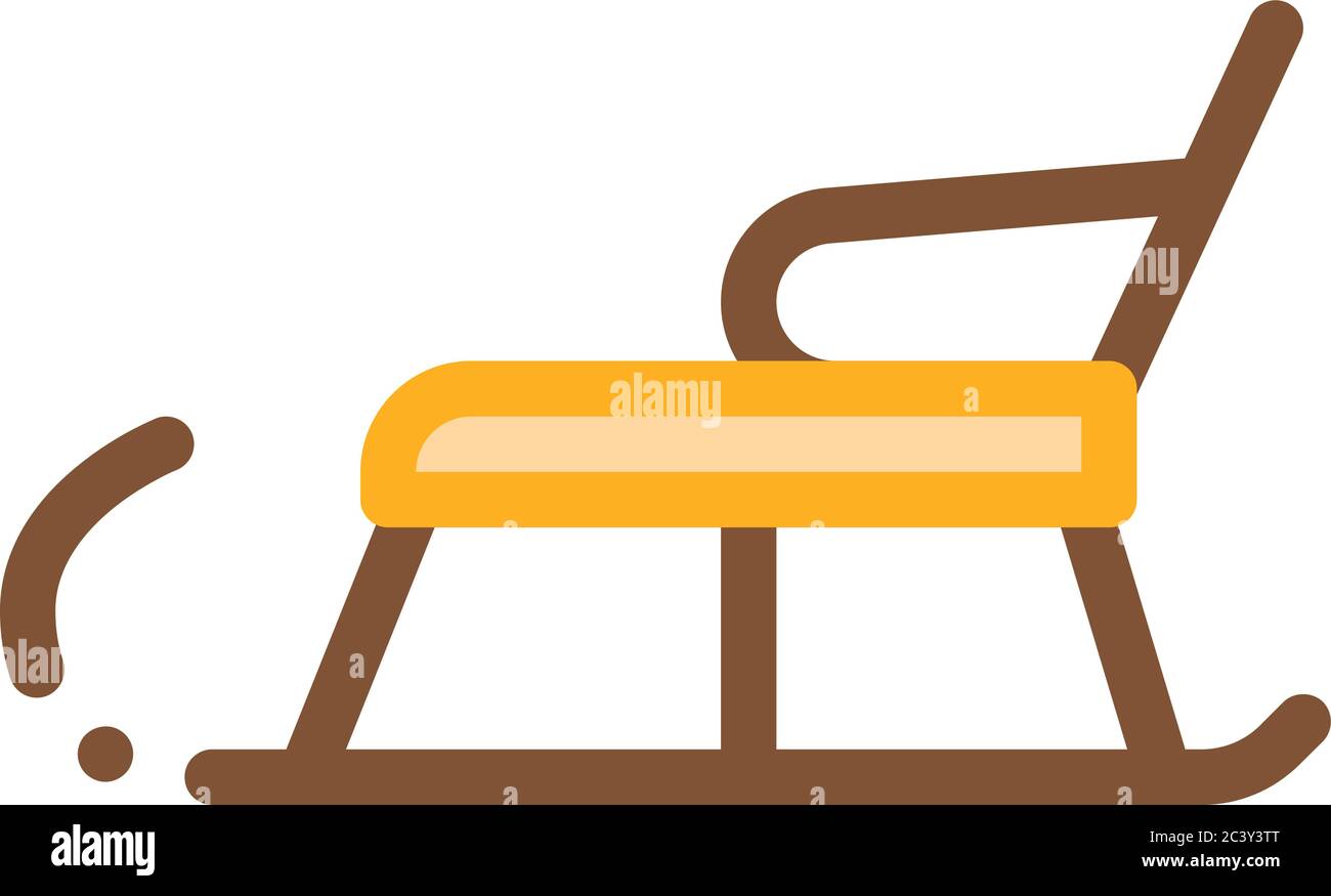 sled snow transport icon vector outline illustration Stock Vector Image ...