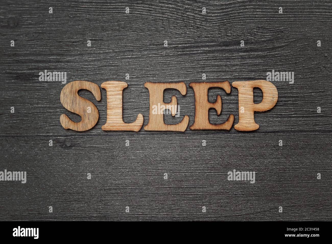 Sleep words text, wooden alphabet lettering with grunge effect Stock ...