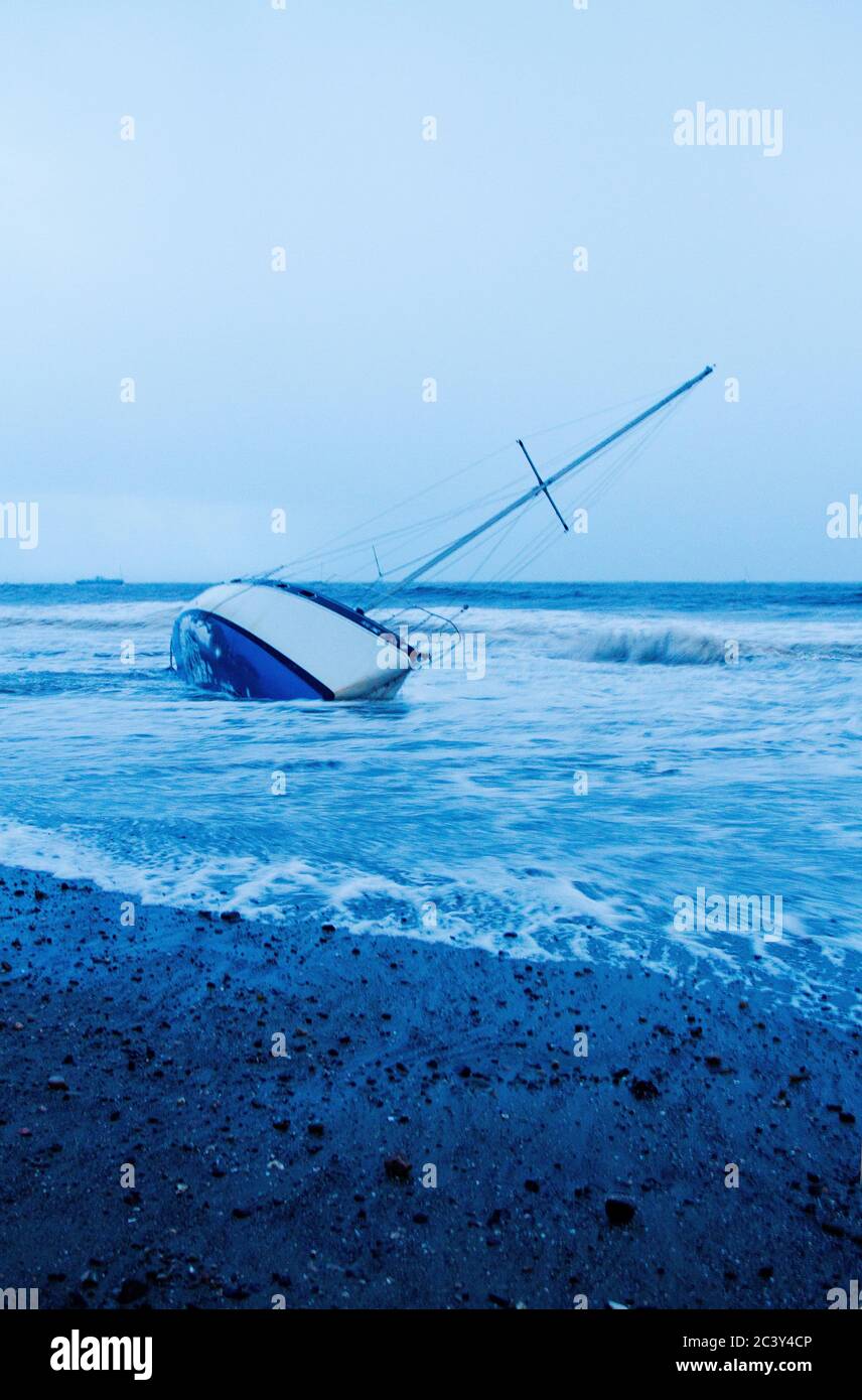 After storm capsized boat hi-res stock photography and images - Alamy