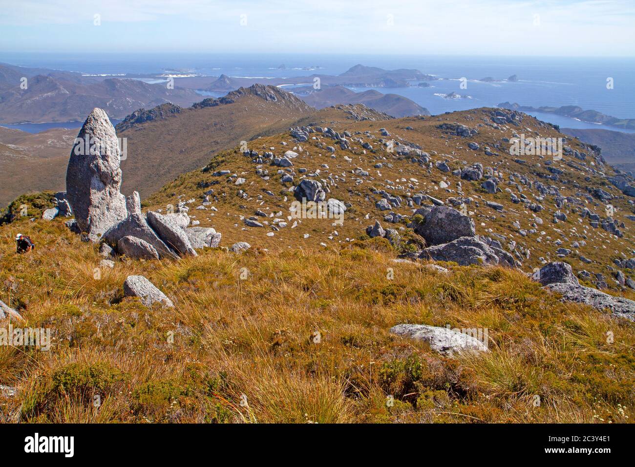 View over Port Davey from Mt Berry Stock Photo - Alamy