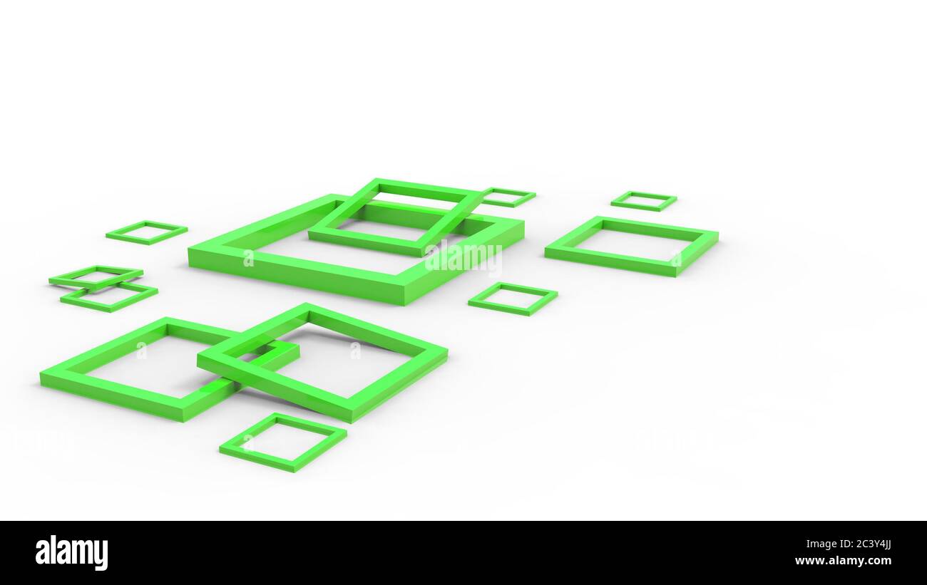 Green Square white and gray abstract background texture. 3d ...