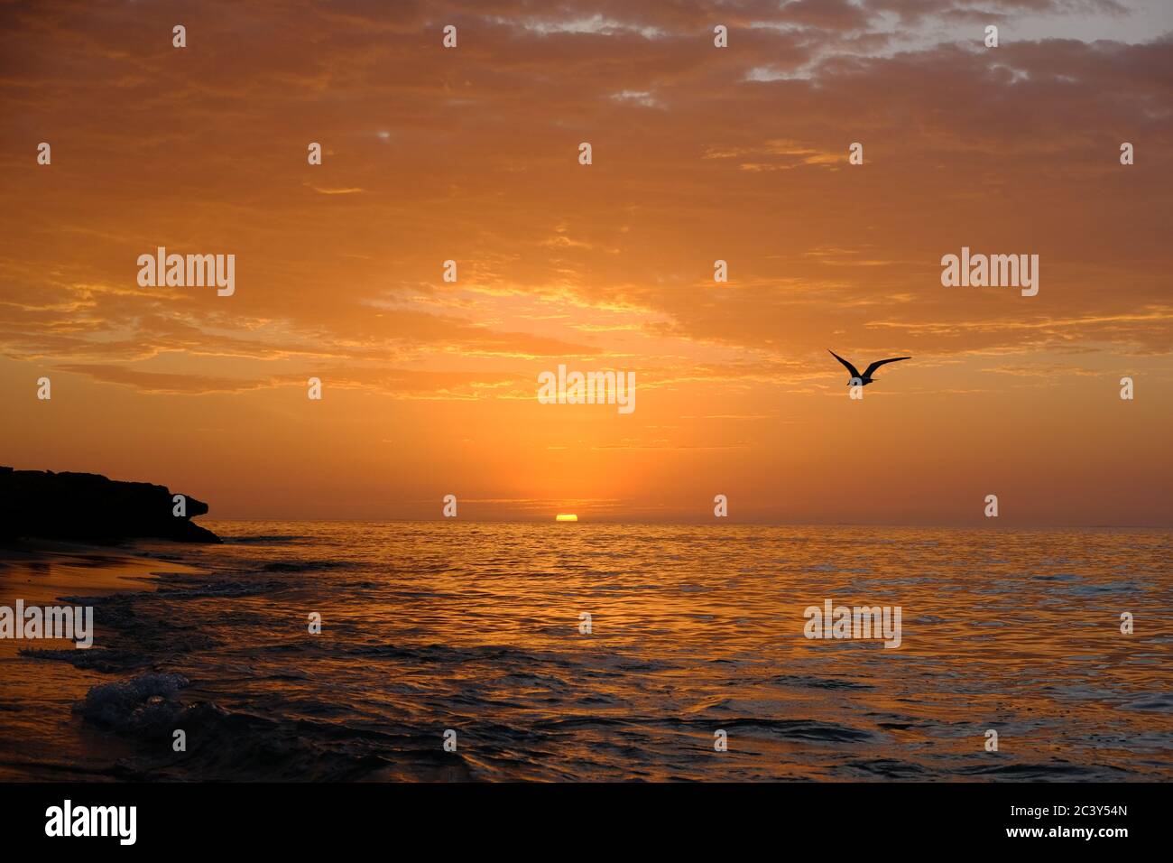 Australia Cape Range National Park Osprey Bay campground Sunset ...