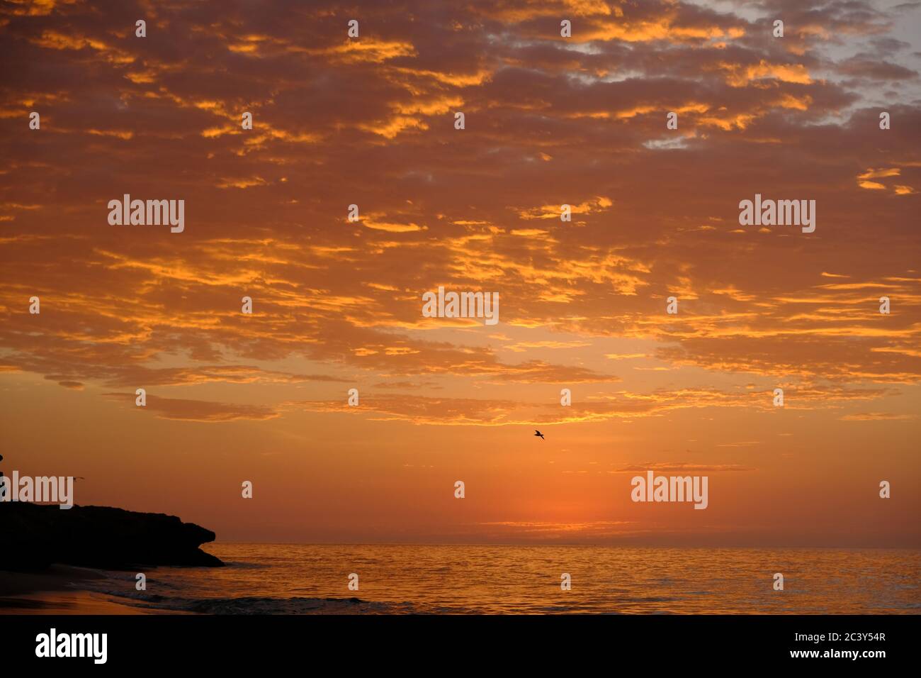 Australia Cape Range National Park Osprey Bay view campground Sunset ...