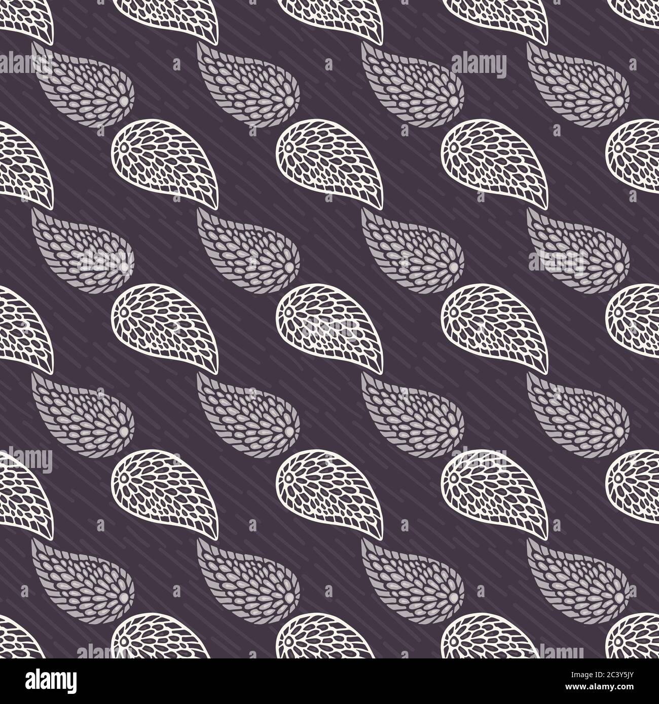 Floral ethnic leaf paisley style seamless pattern. Folk art indian ...