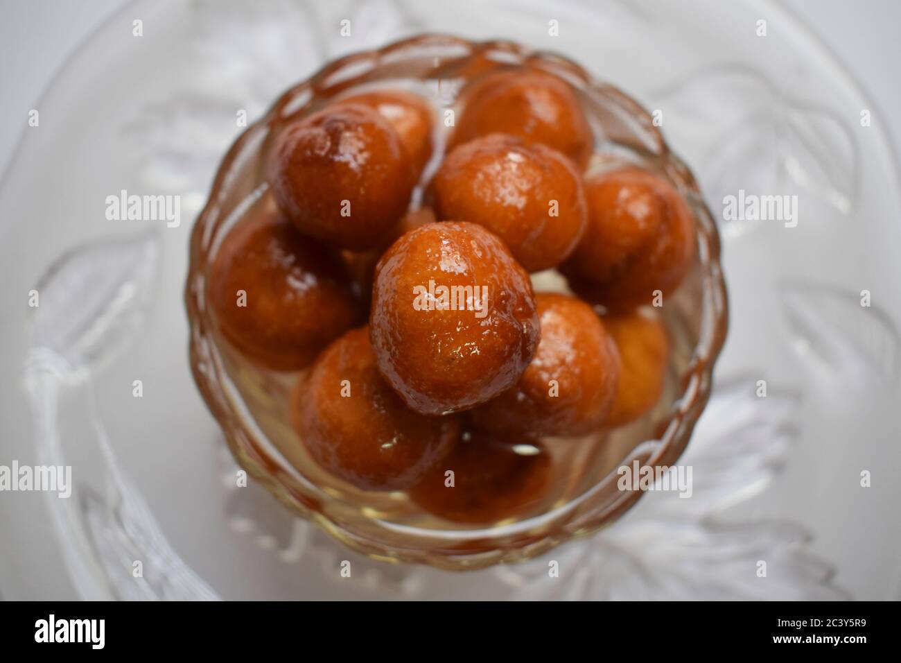 Top view of yummy Gulab Jamun milk-solid based popular and traditional ...