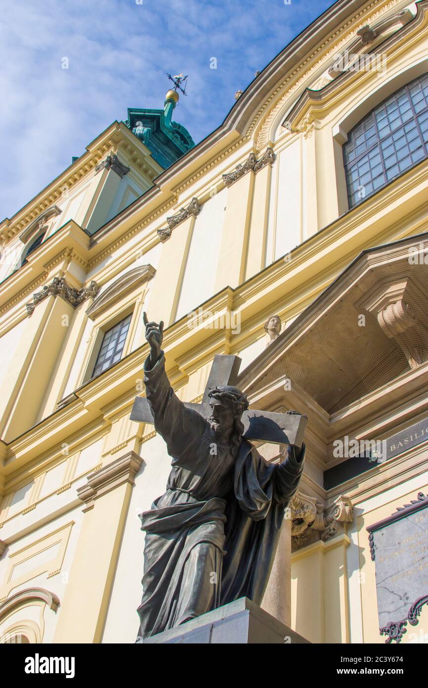 A sculpture of Christ Bearing His Cross, Holy Cross Church, Warsaw ...