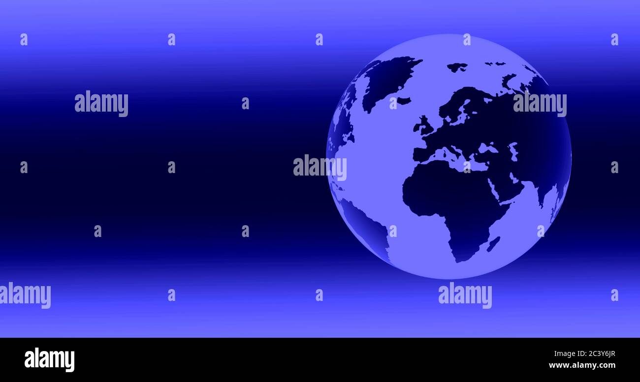 Digitally generated blue globe Stock Photo - Alamy