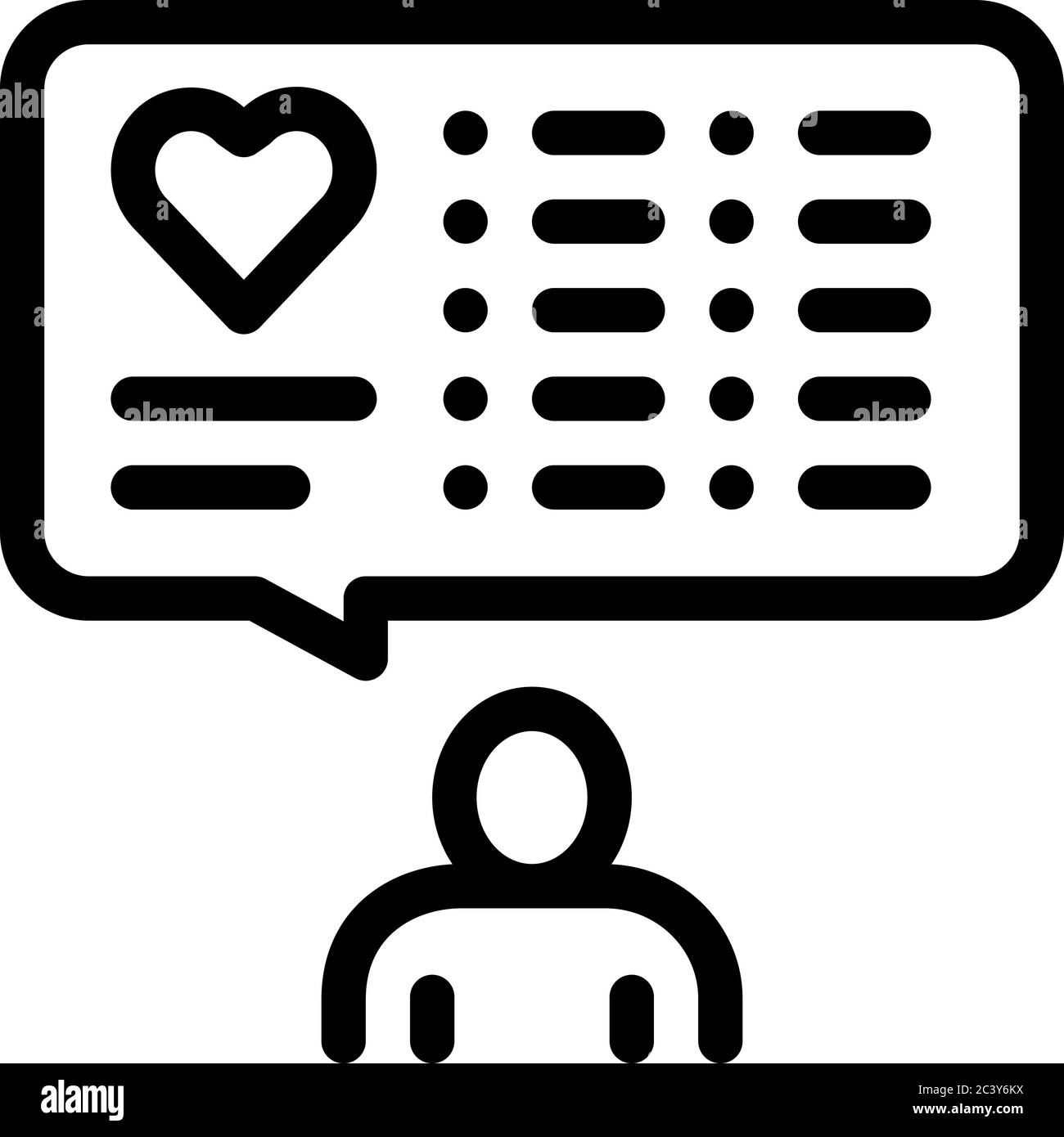 human talking about healthy life icon vector outline illustration Stock ...