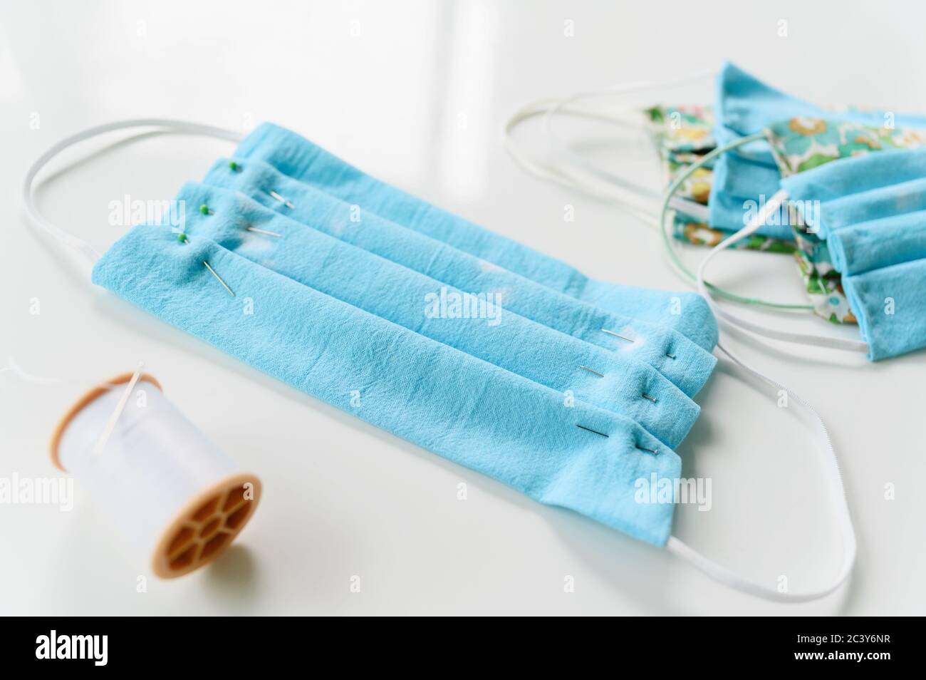 Making homemade cloth face masks Stock Photo - Alamy