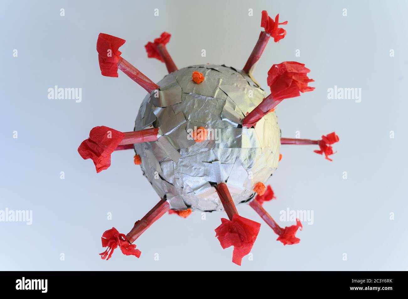 Papier mache model of coronavirus Stock Photo - Alamy