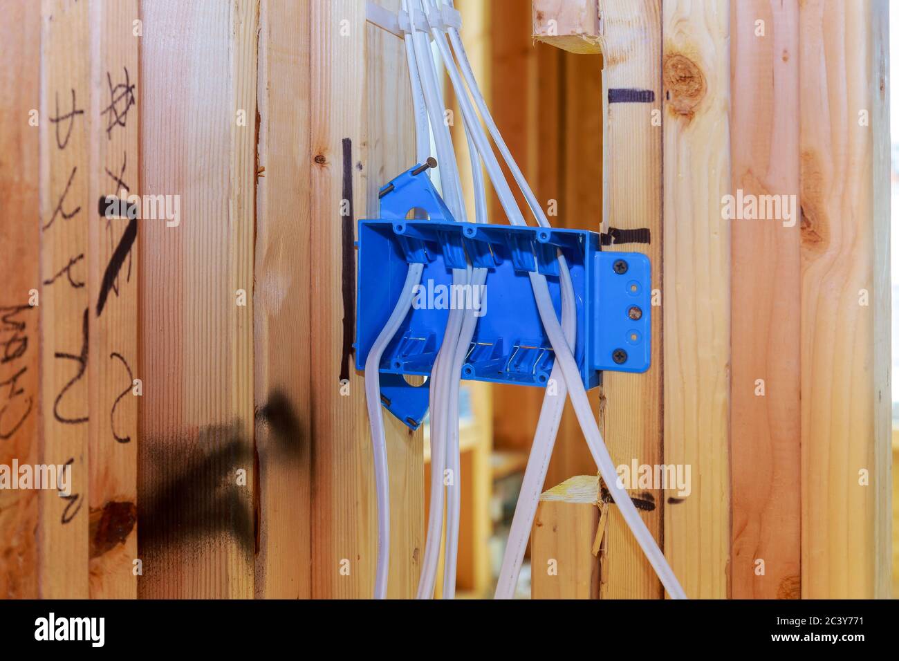 Installing electric sockets on the wall in new home new home ...