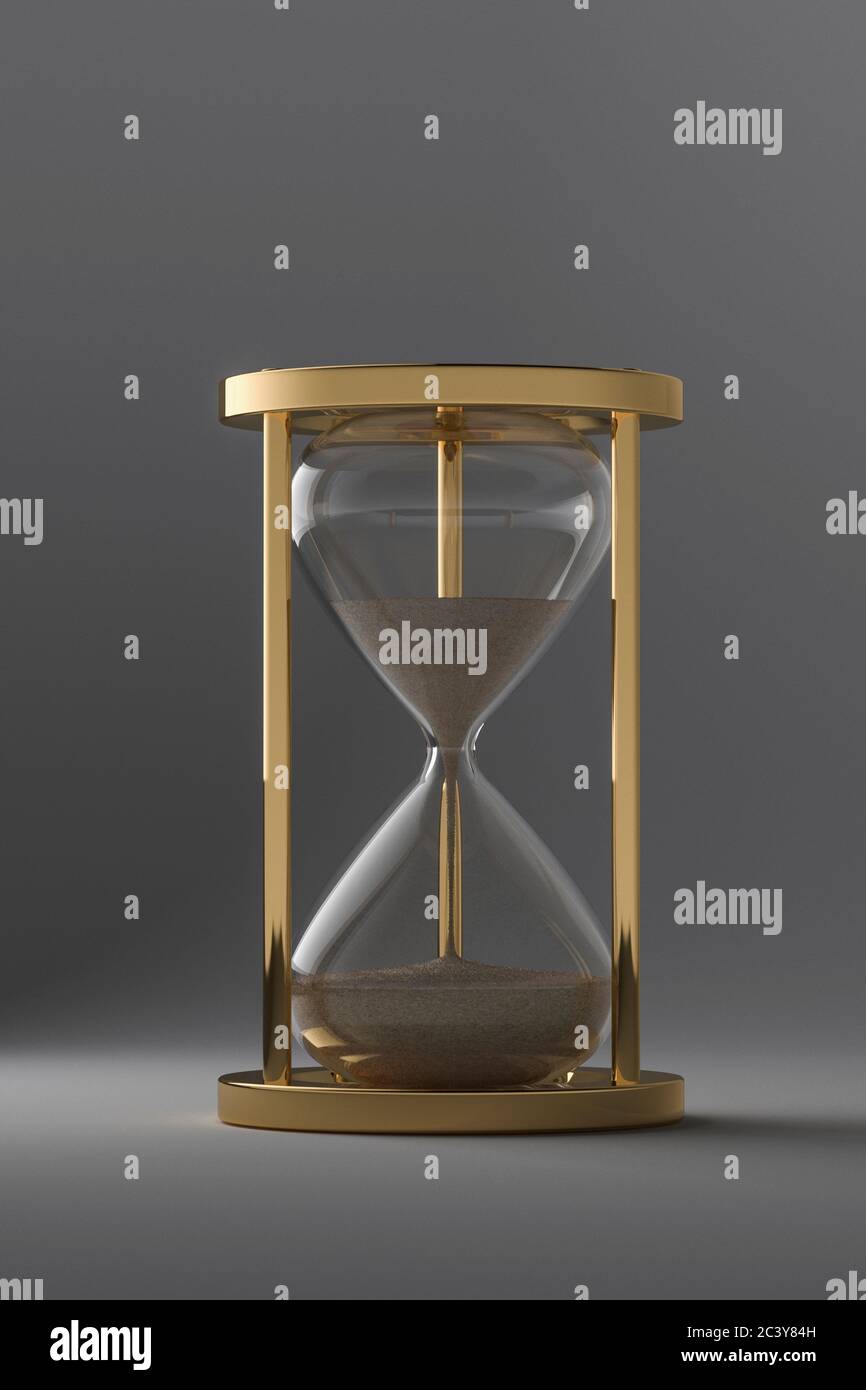 Studio shot of hourglass Stock Photo - Alamy