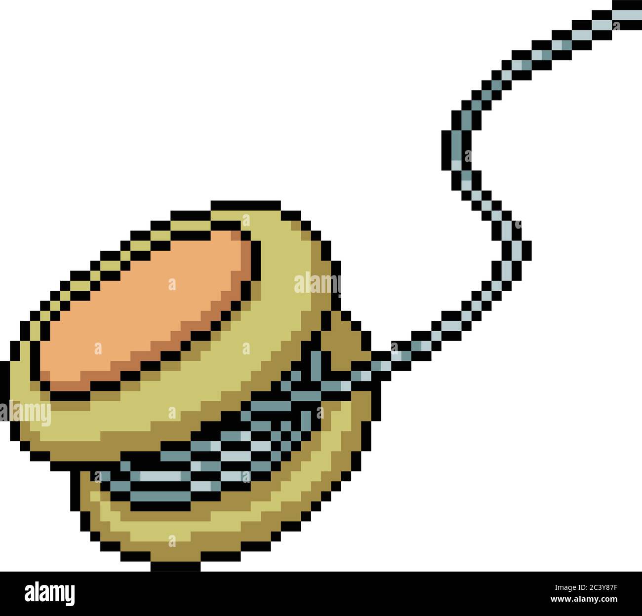 Vector Pixel Art Isolated Yoyo Toy Stock Vector Image And Art Alamy