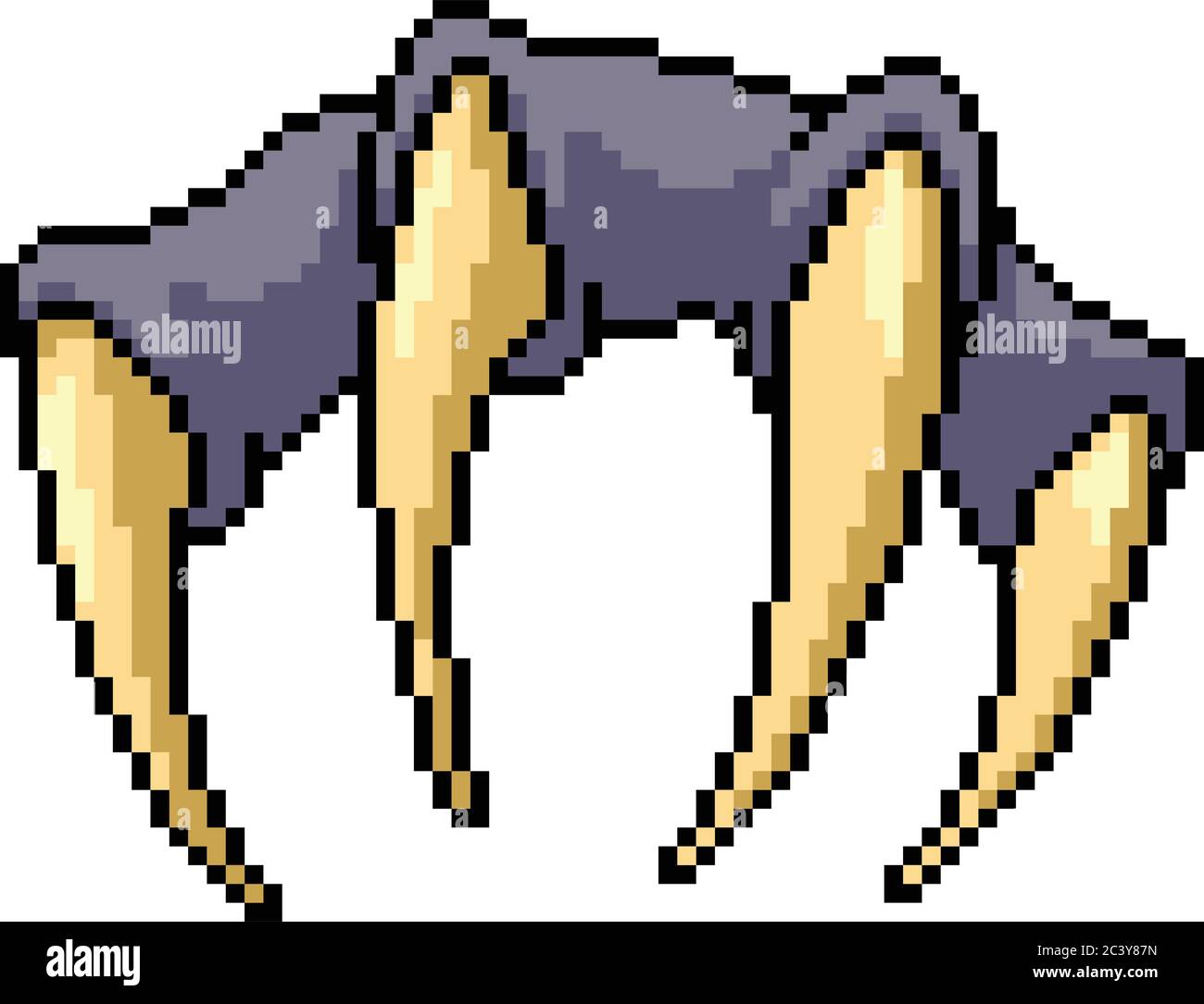 vector pixel art isolated animal claw Stock Vector Image & Art - Alamy